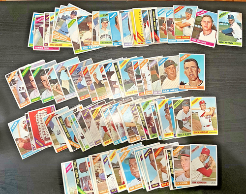 1966 Topps Baseball Card Lot Starter Set 110 Cards PR to Good + 10 ...
