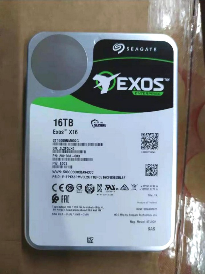 Seagate Exos X16 16TB SAS 12Gb/s 3.5" Enterprise HDD ST16000NM002G | eBay