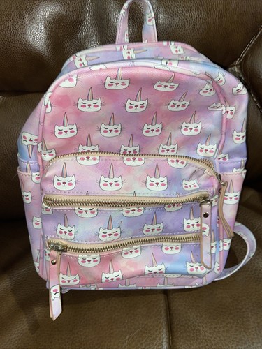 Under One Sky Mini Backpack Purse Cat Unicorn Pink Purple Bag Caticorn ...