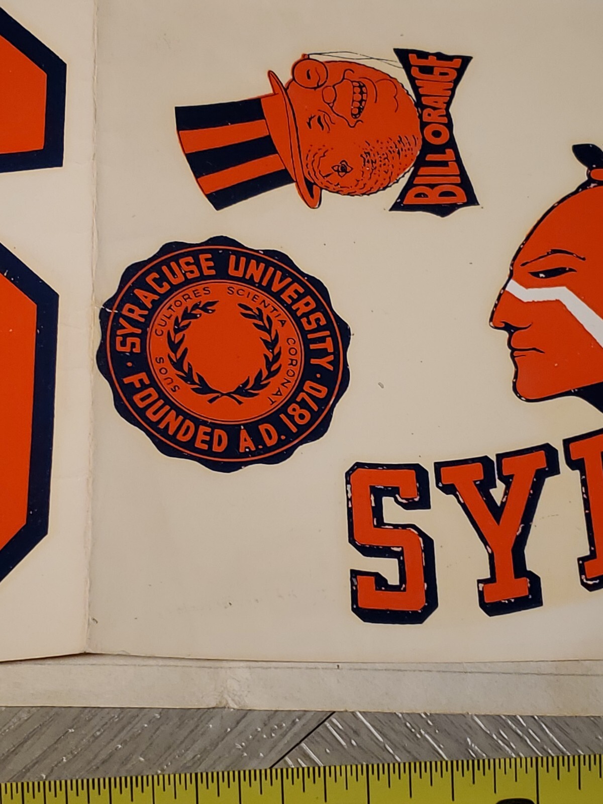 Vintage Syracuse University Decal Prototype Original Artwork Chicago ...