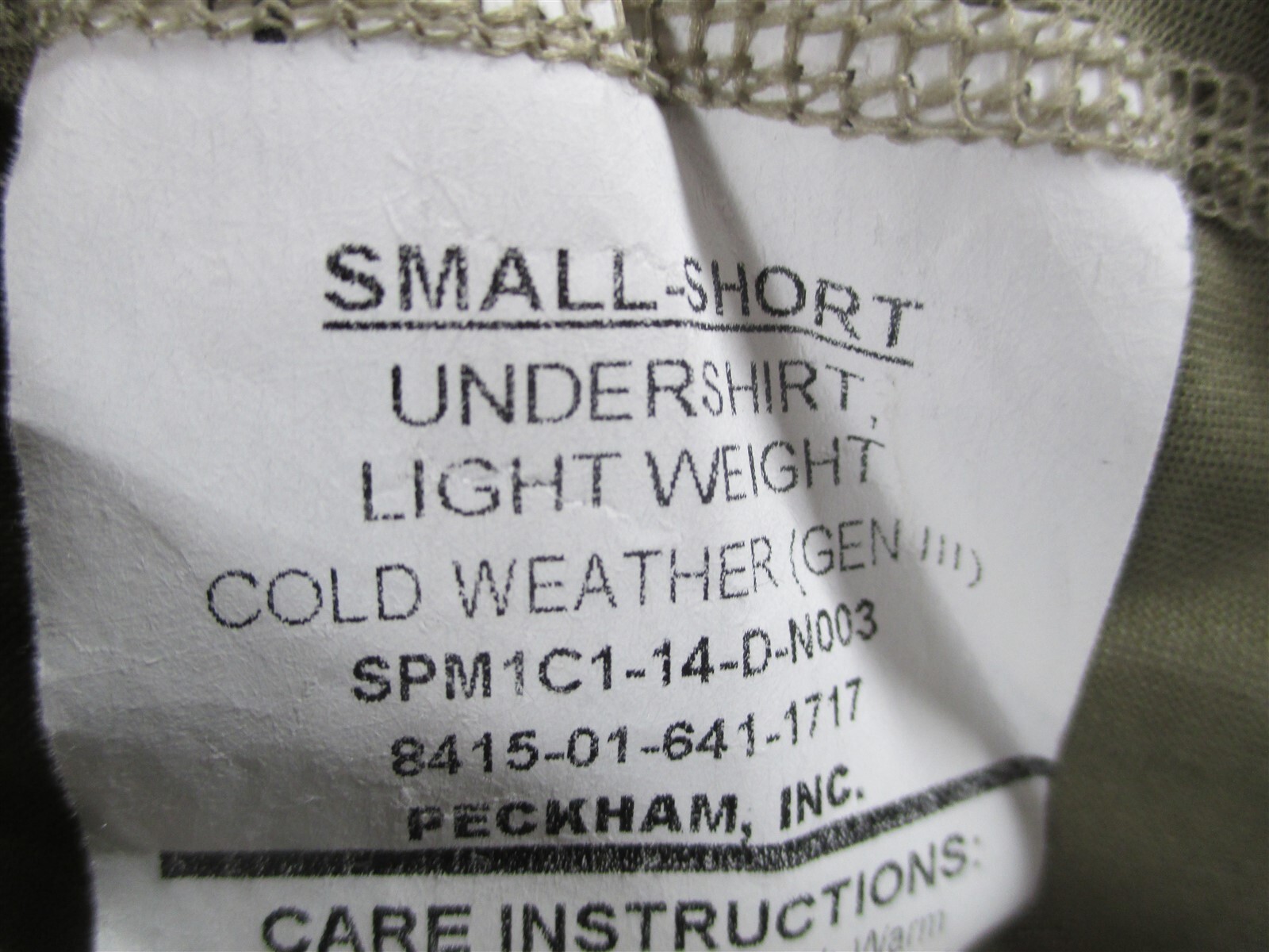 Gen 3 Level 1 Small Short Undershirt Lightweight ECWCS Tan 499 for OCP ...