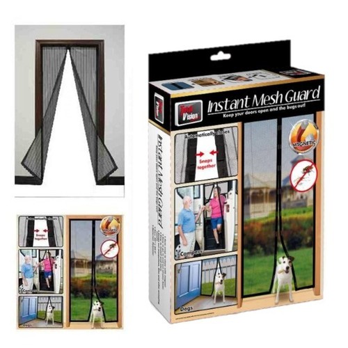 Magnetic Total Vision Instant Mesh Guard Hands Free Screen Door Anti ...