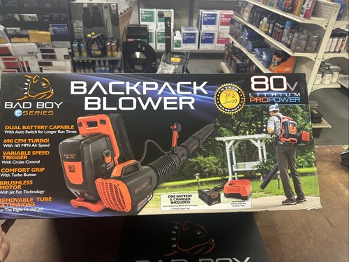 Bad Boy 80V Dual Port Backpack Blower with Battery and Charger - 088 ...