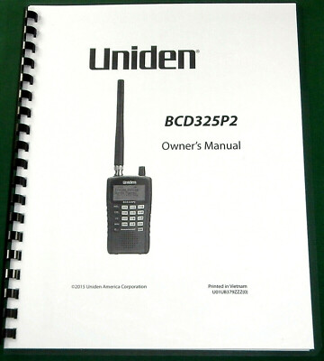 Uniden BCD325P2 Instruction Manual: Comb Bound & Protective Covers | eBay