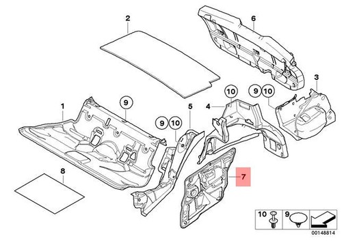 Genuine BMW E90 E90N E91 Sound Insulating Door Right Rear OEM ...
