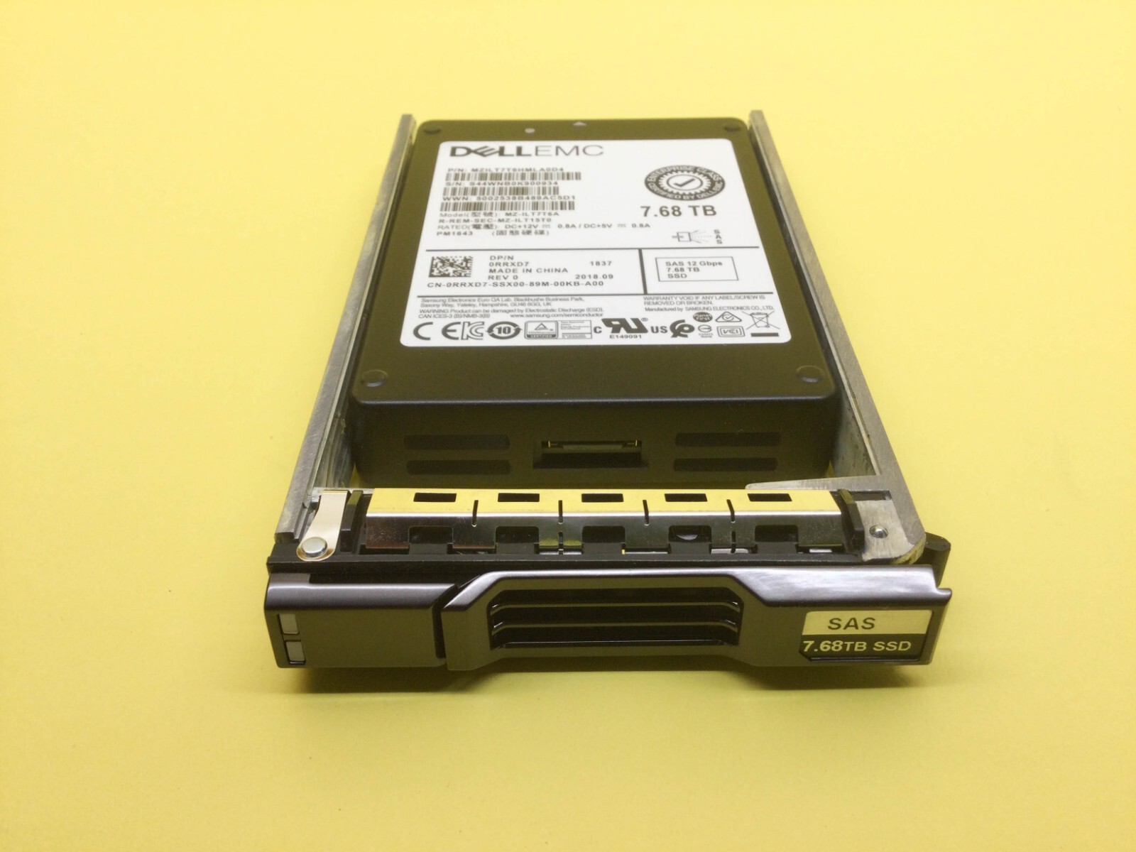 RRXD7 DELL Compellent 7.68TB SAS 12Gbps Read Intensive 2.5'' SSD MZ ...