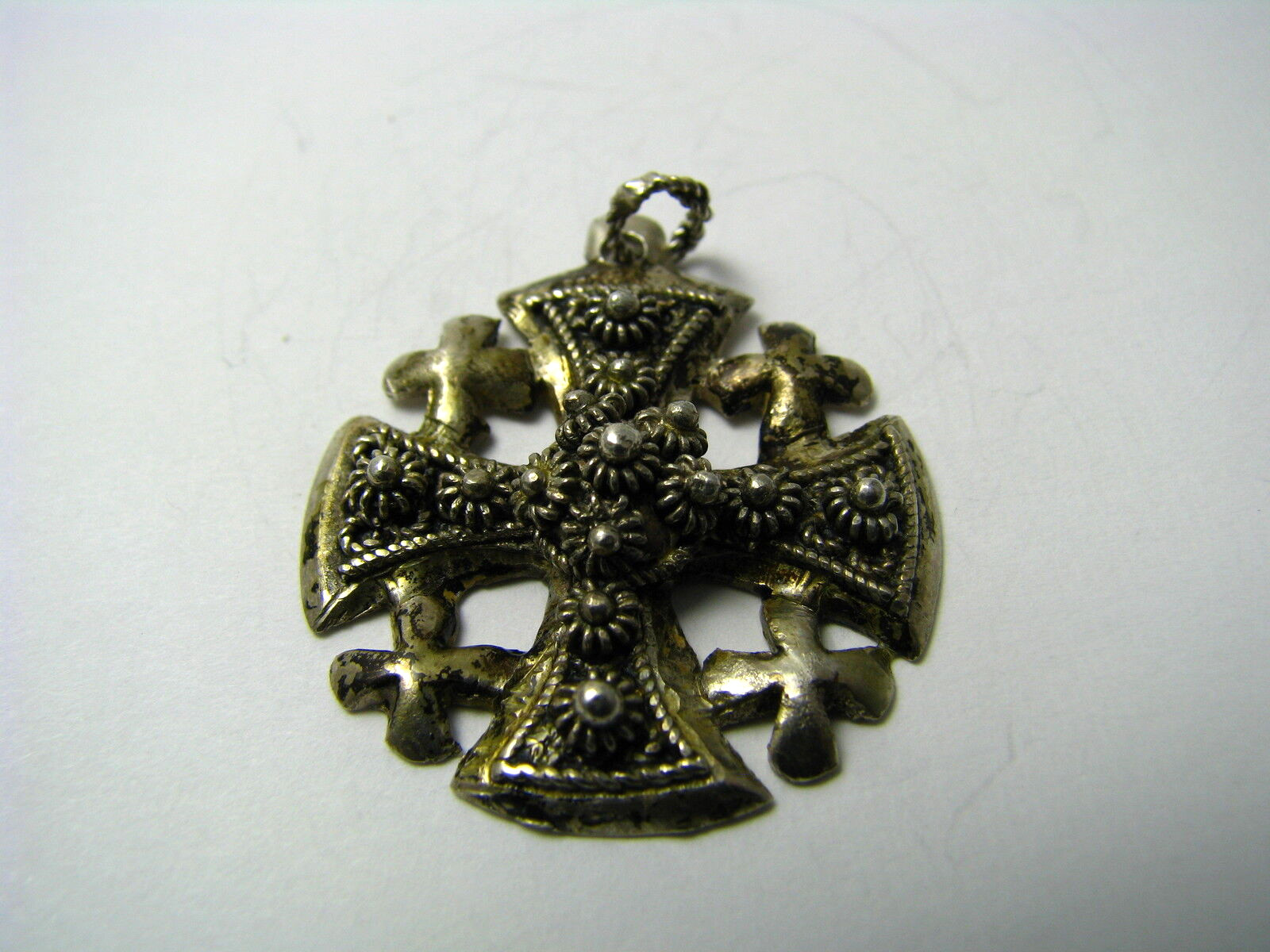 PALESTINE SILVER PENDANT Jerusalem Cross 900SILVER FI… - Gem