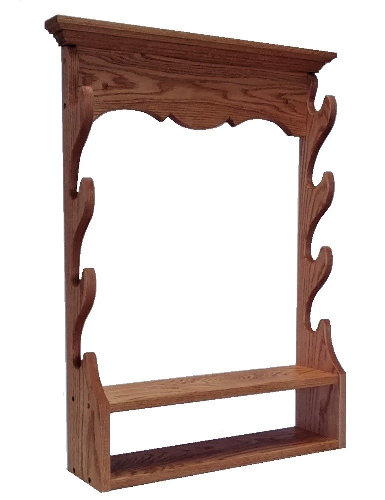 Oak Wall Mount Gun Racks