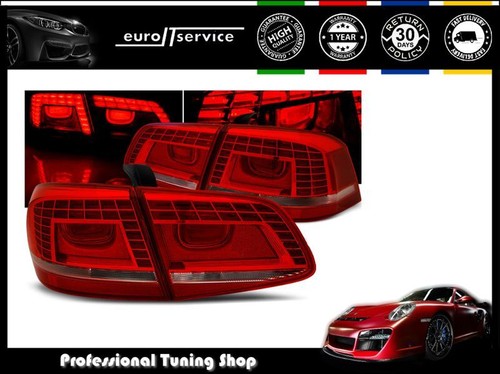 LED REAR TAIL LIGHTS RED WHITE for VW PASSAT B7 SALOON 2010 2011 2012 ...