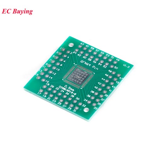 5PCS QFN56/QFN64 Transfer Board Adapter, PCB SMD to DIP56/DIP64 DIP Pin ...