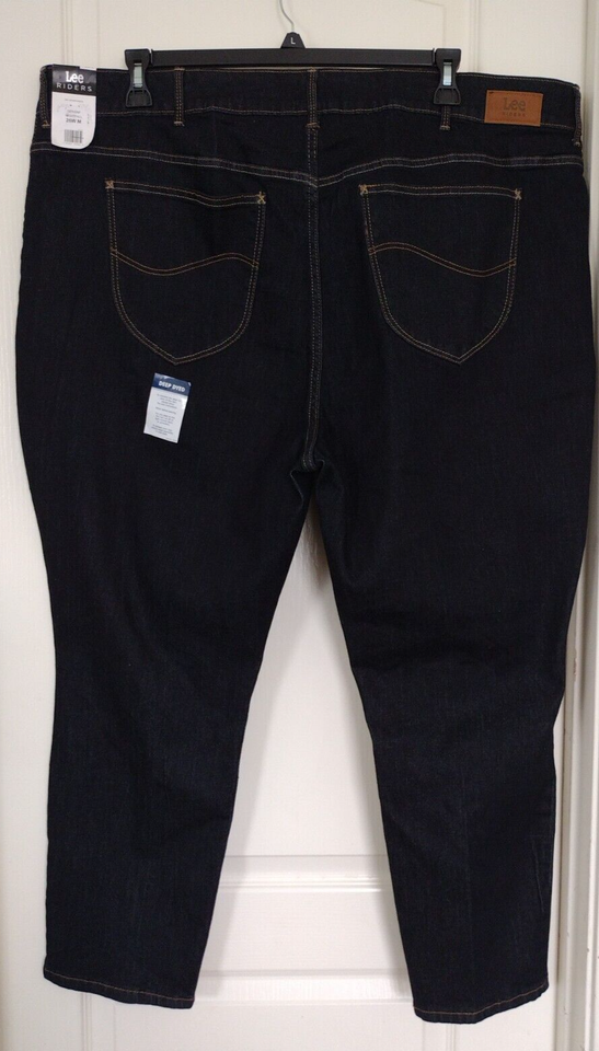 NWT WOMAN LEE RIDERS DENIM JEANS PANTS Size 26W M HIGH RISE SKINNY ...