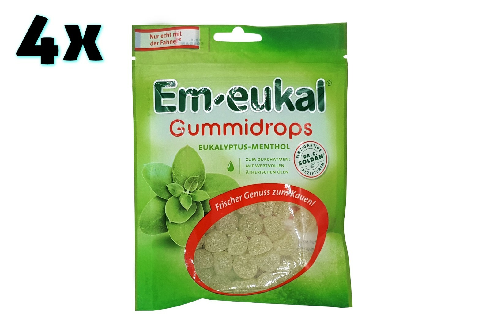 4x bags Em-eukal Eucalyptus & Menthol gummy candy 🍬 360g / 0.8 lbs ...