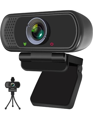 Webcam HD Webcam 1080P with Privacy Shutter, Tripod Stand, and ...