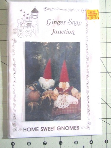 "Home Sweet Gnomes" by Ginger Snap Junction Sewing Pattern 28" Tall | eBay