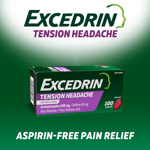 "Excedrin Tension Headache Relief Caplets Without Aspirin for Head ...