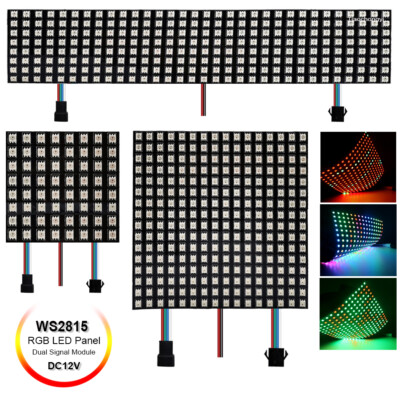 WS2815 RGB LED Panel 12V 4Pin Addressable 16X16 8X8 Pixels Dual Signal ...