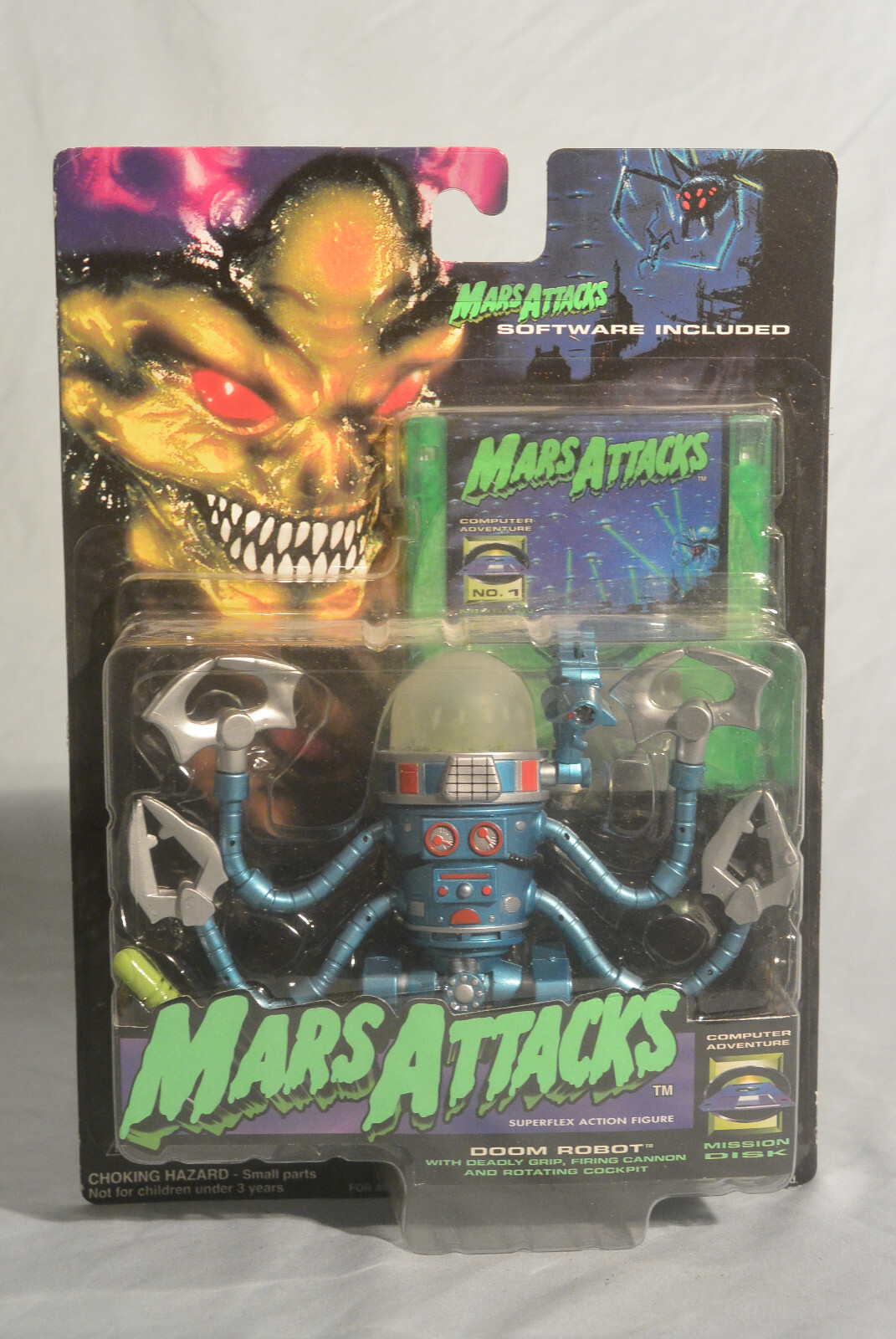 Vintage 1996 Trendmasters Mars Attacks Doom Robot Action Figure New ...