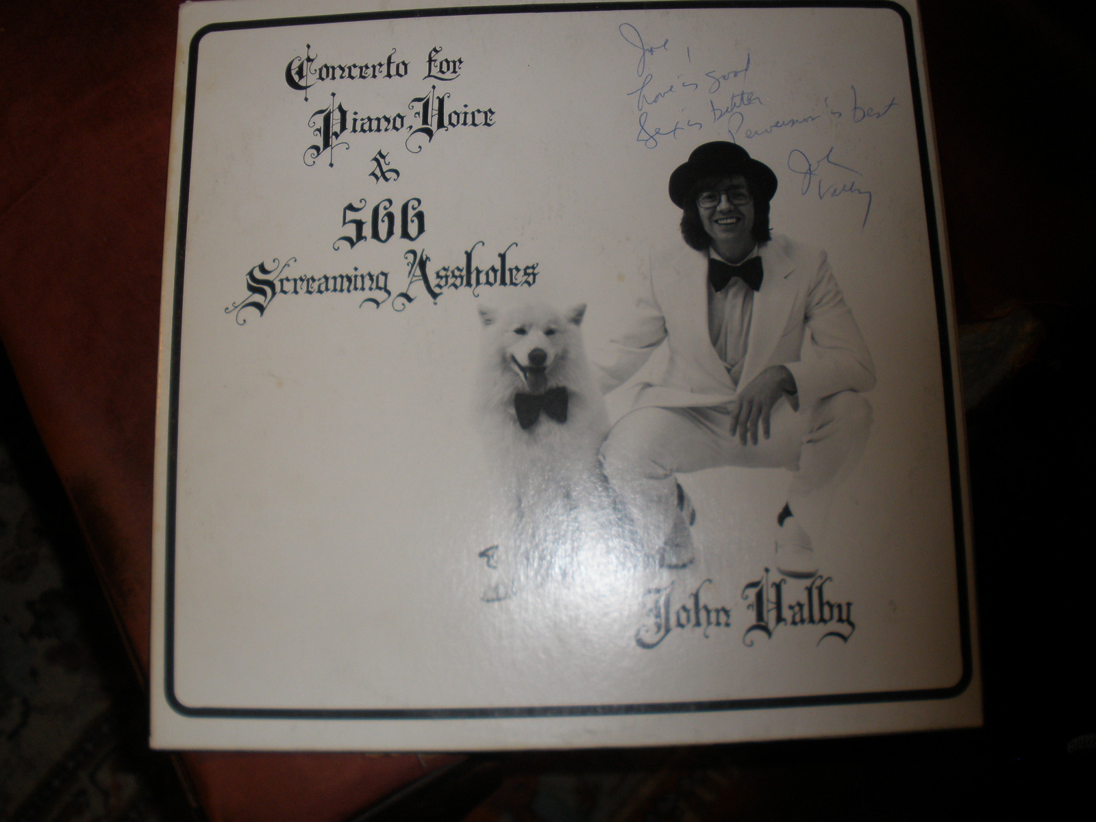 JOHN VALBY: Concerto For Piano, Voice And 500 Screaming Assholes LP ...