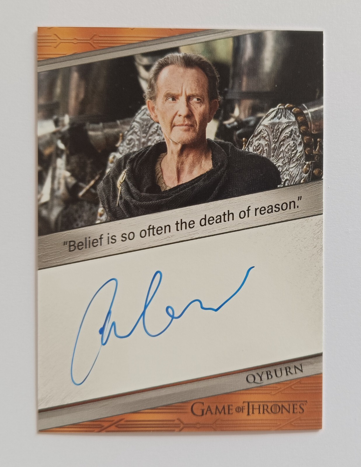 2023 HBO Game Of Thrones Anton Lesser As Qyburn Auto (Back White Corner ...