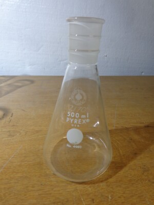 Pyrex 500 ml FLASK NO 4980 Stopper no 7 | eBay