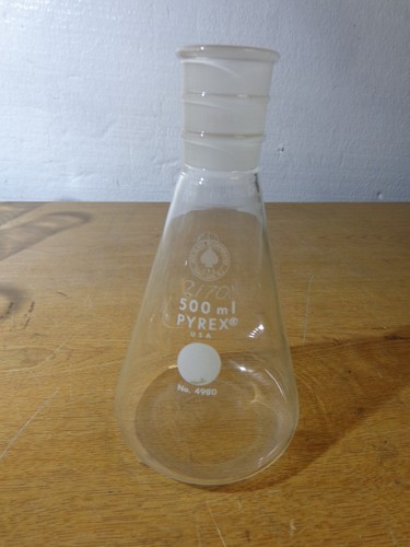 Pyrex 500 ml FLASK NO 4980 Stopper no 7 | eBay