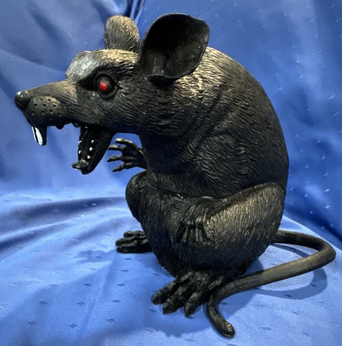 Halloween Giant Black Rat Decoration Prop Scary Horror Haunted House ...