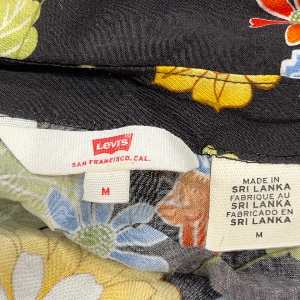 Levi Strauss & Co, Hemd, Größe: M, Schwarz/Mehrfarbig, Viskose, Blumen ...