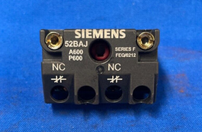 SIEMENS CONTACT BLOCK 52BAJ SERIES F 1 NC 600 VOLT | eBay