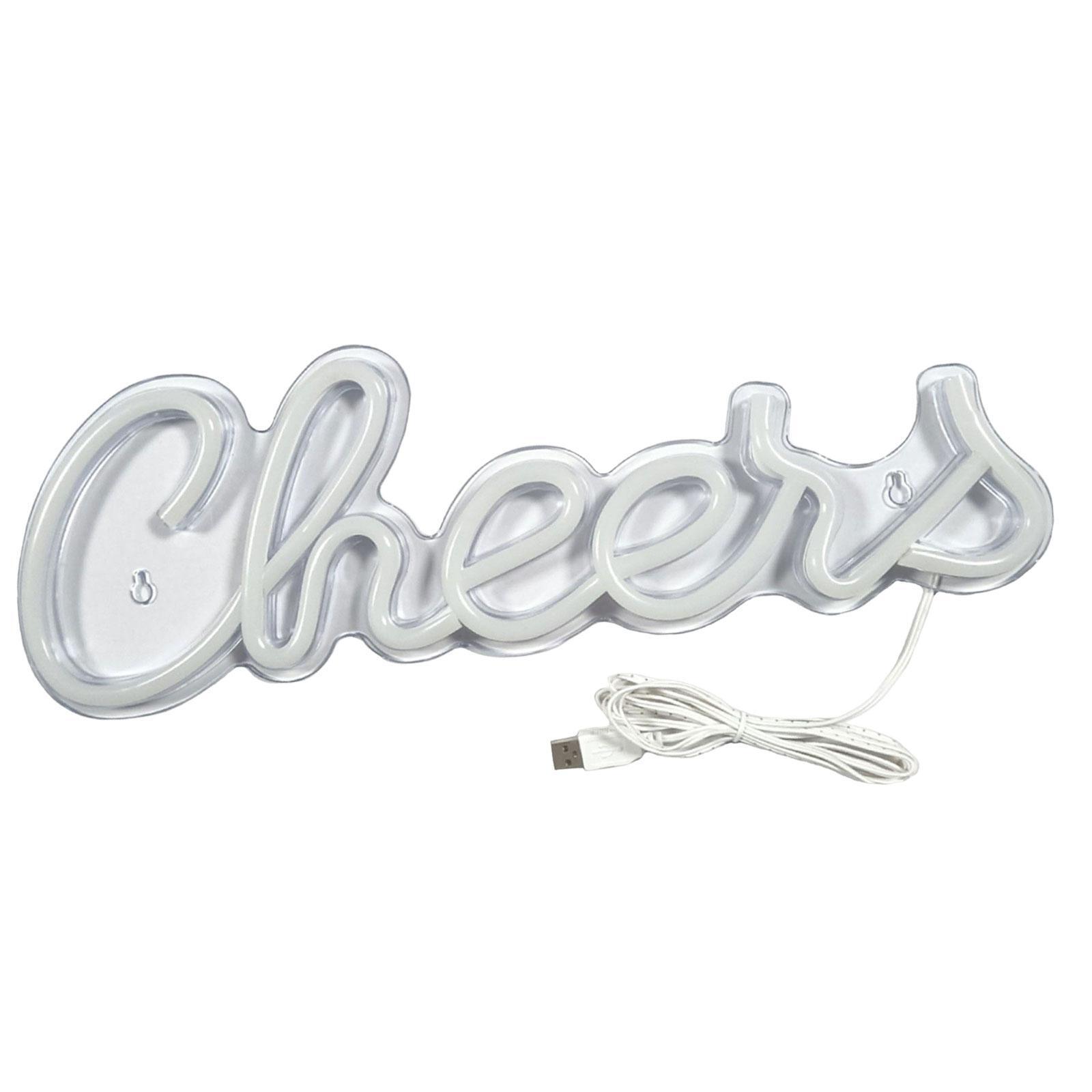 Cheers LED Sign Lighting Outdoor Bar Wall Hanging Lamp Light Neon ...