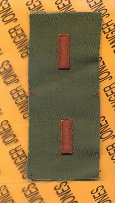 USAF 2nd Second Lieutenant 2LT 0-1 OD Green & Brown rank patch set | eBay