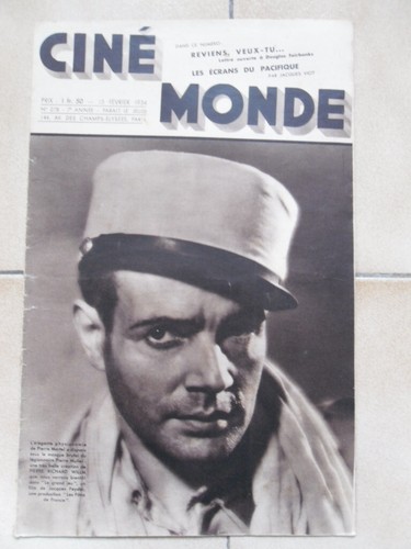 CINEMONDE N° 278 en 1934 PIERRE MARTEL James CAGNEY Douglas FAIRBANKS ...