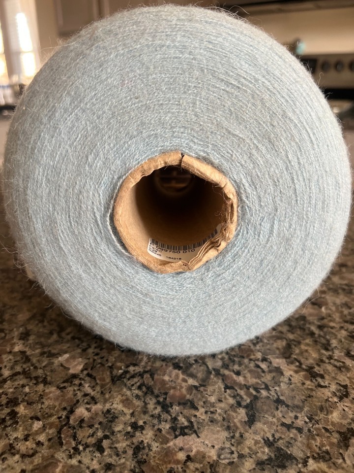 Soft Light Blue Cone Peruvian Alpaca/Acrylic mix Yarn #0weight 2lb 3oz ...