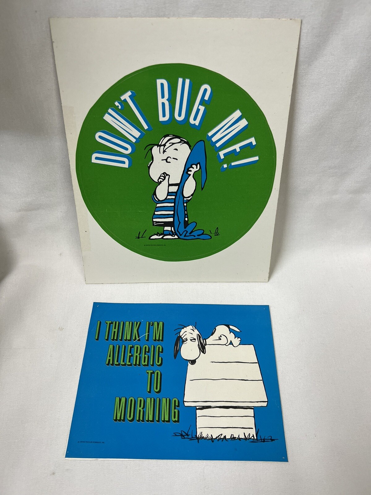 2 Peanuts/schultz/large 6” vinyl decals /linus/snoopy/UFS | eBay