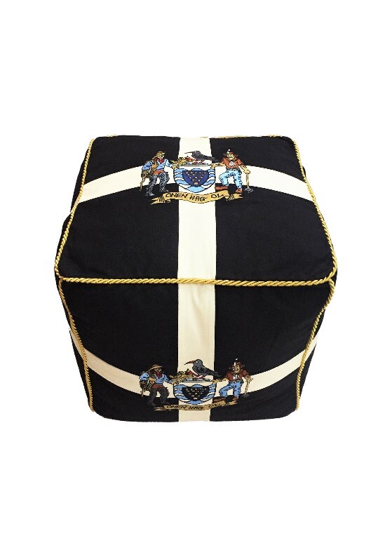 Cornwall St Pirans Flag Cushion with Embroidered Cornish Crest Two ...