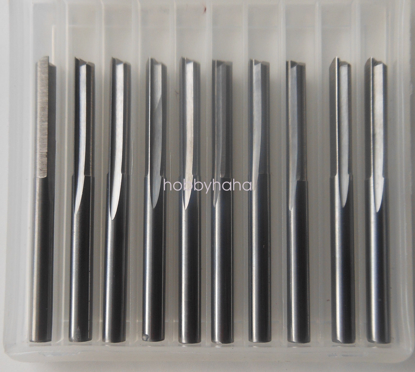 10pcs 3.175 * 1 * 3mm 2 straight Flute End Mill Cutters CED 1mm CEL 3mm ...