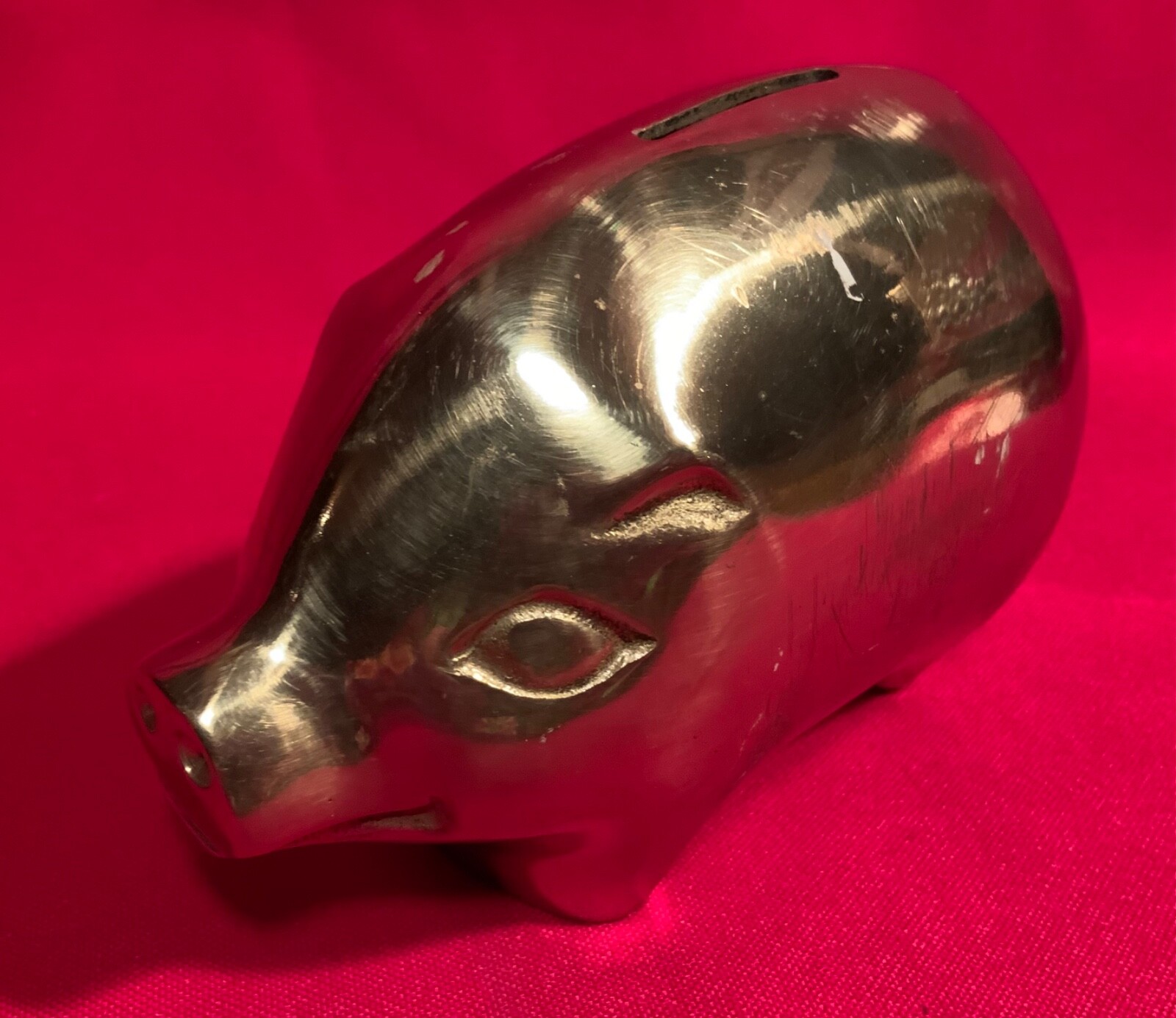 Piggy Bank,Brass,Coin Bank,Pig,Hog,Swine,Animal,1980,Vintage,w/made in ...