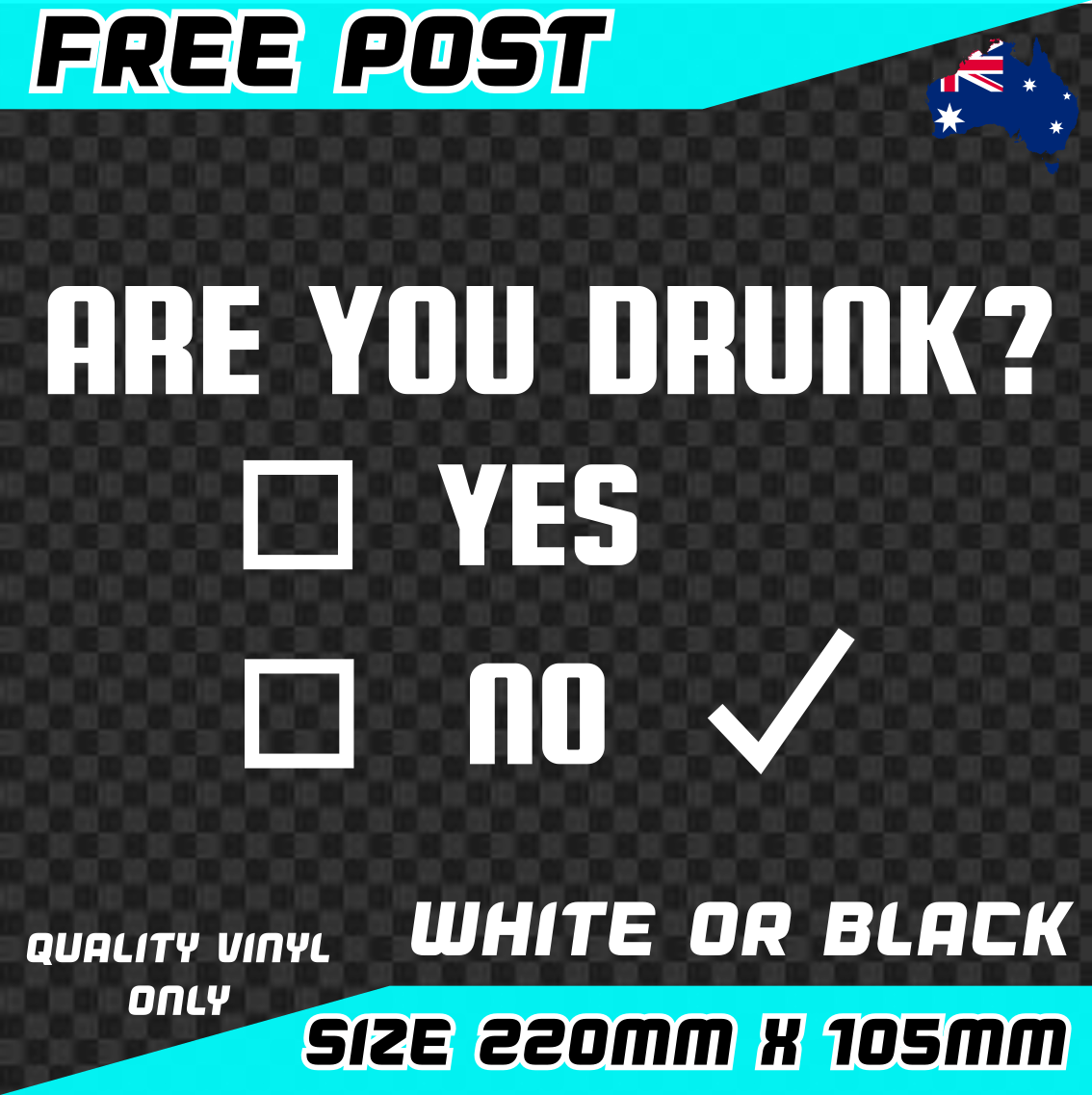 Are You Drunk Sticker Decal Vinyl Car Fridge Ute Window 4x4 Funny Esky ...