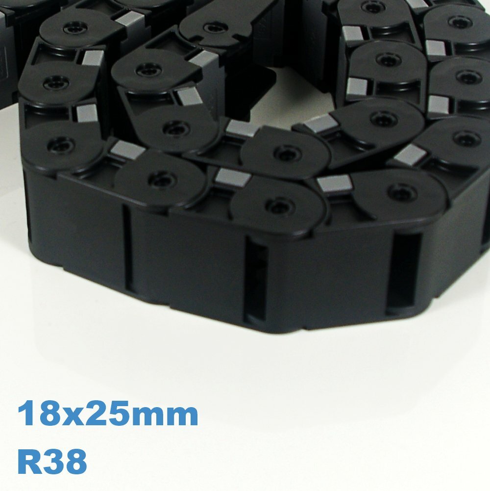 18x25mm R38 Nylon Energy Drag Chain Cable Wire Carrier CNC Router 3D ...
