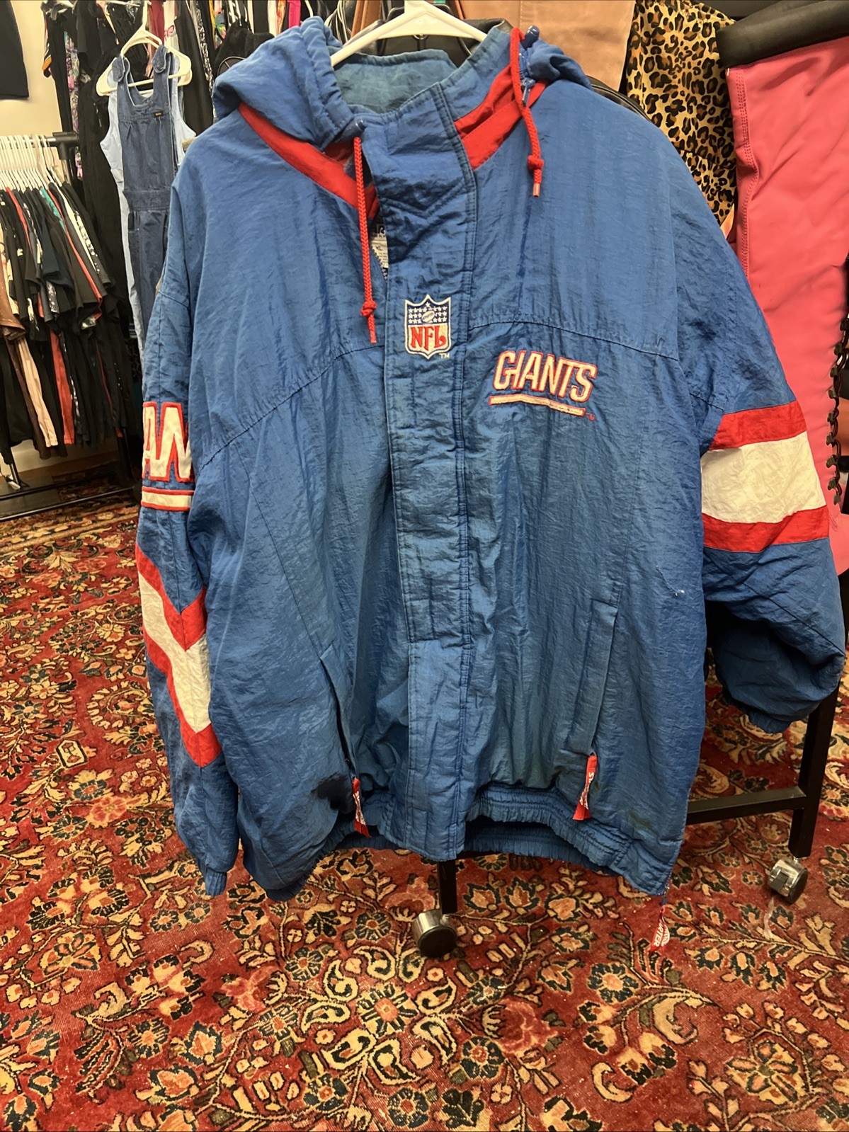 RARE Vintage Starter Pro Line NFL New York Giants Zip… - Gem
