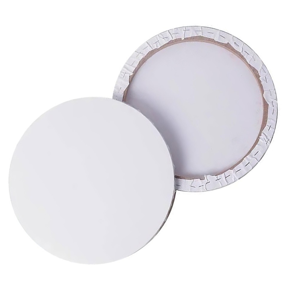 2pcs Round Canvases For Painting - Blank Artist Stretched Oil Painting ...