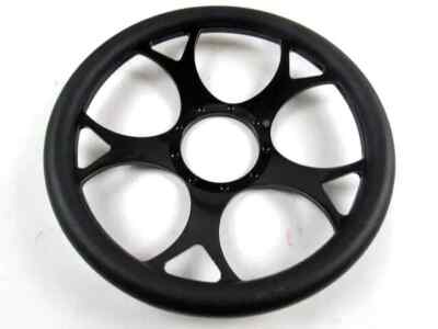 "Obsidian" Billet 14'' Universal GM 9 Hole Steering wheel w/ Black wrap ...