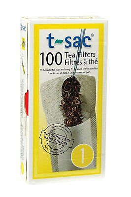 T-Sac 100 pack Disposable Loose Leaf Tea Filter Infuser Bag - 4 Sizes ...