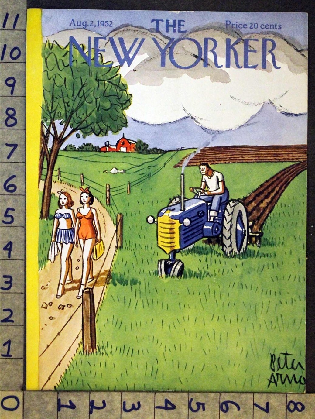 1952 FARM TRACTOR LOVE SEXY BEAUTY PETER ARNO ARTIST NEW YORKER COVER ...