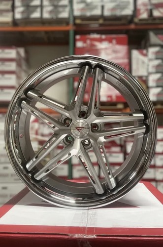 22" STAGGERED FERRADA CM1 MACHINE SILVER CHROME LIP RIMS Q50 MUSTANG GT ...