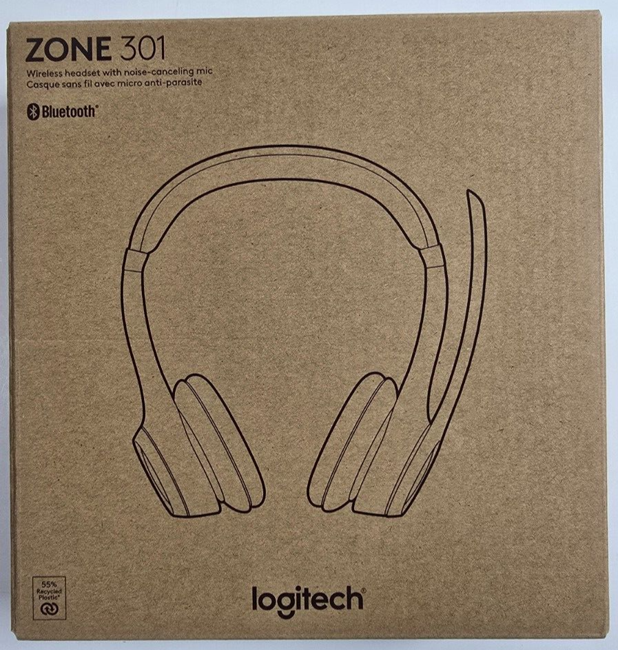 Logitech Zone 301 Wireless Bluetooth Headset with Noise-Canceling ...