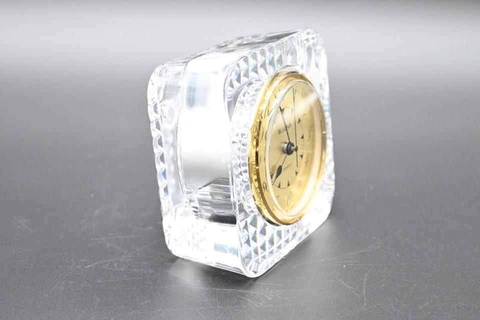 Vintage Bulova Quartz Clock Made West Germany Crystal Case Made In ...