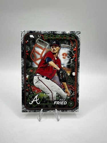 2024 Max Fried Topps Holiday Tin Exclusive Tree Parallel Atlanta Braves ...