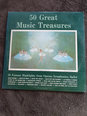 50 Great Music Treasures: Operas, Symphonies & Ballet. 33rpm Lp 2 ...