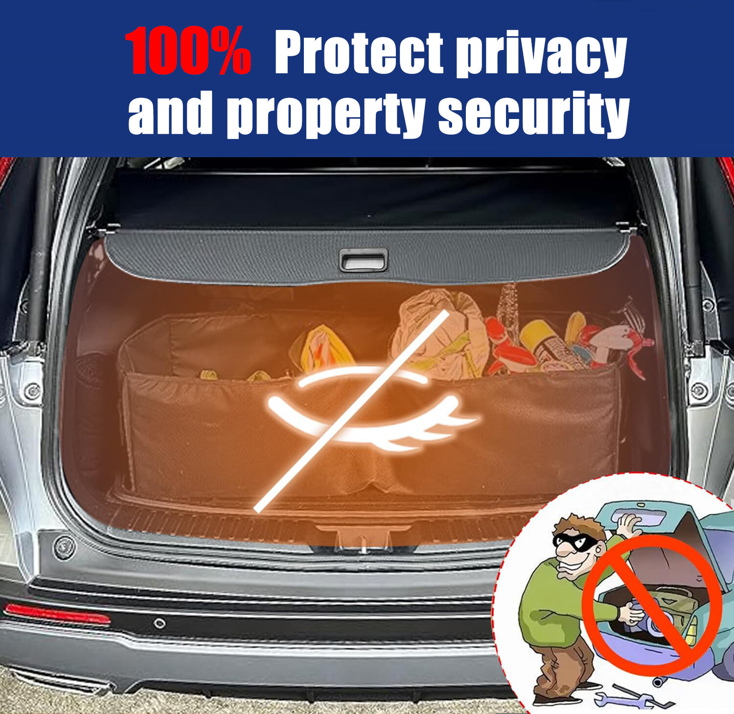 For 2023-2024 Ford Explorer Retractable Rear Trunk Cargo Cover Security ...