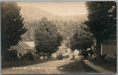 GAYSVILLE VT MAIN STREET ANTIQUE REAL PHOTO POSTCARD RPPC | eBay